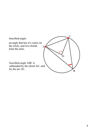 Central And Inscribed Angles | PDF