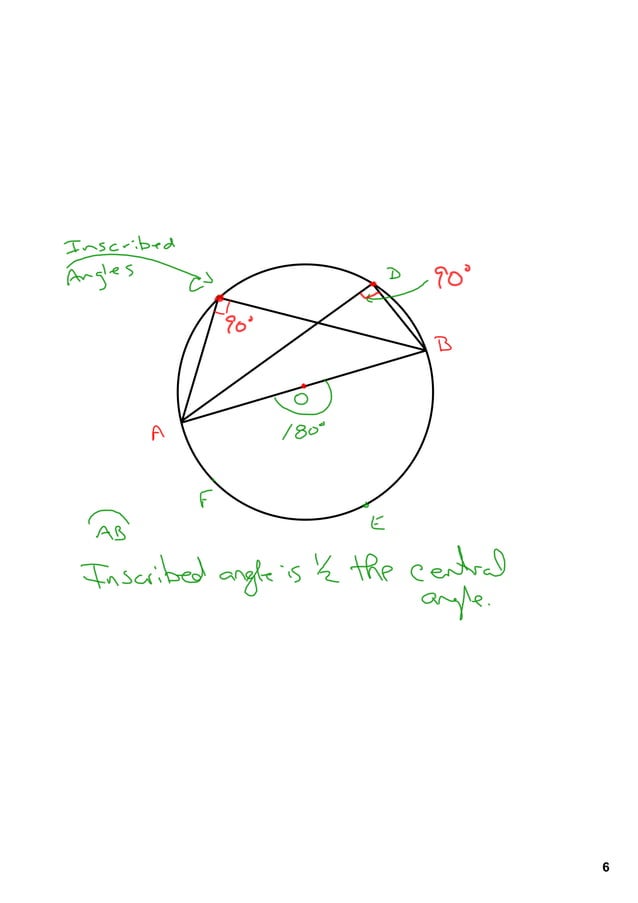 Central And Inscribed Angles | PDF