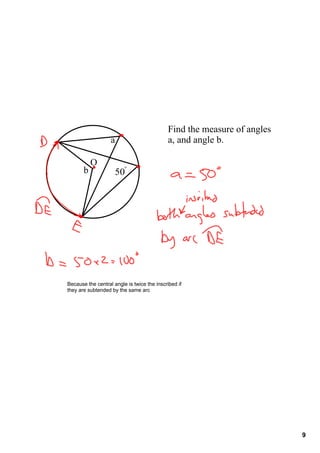 Central And Inscribed Angles | PDF