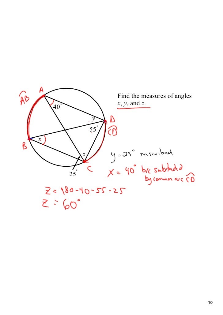 central and inscribed angles