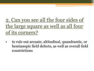 Central and peripheral visual field | PPTX
