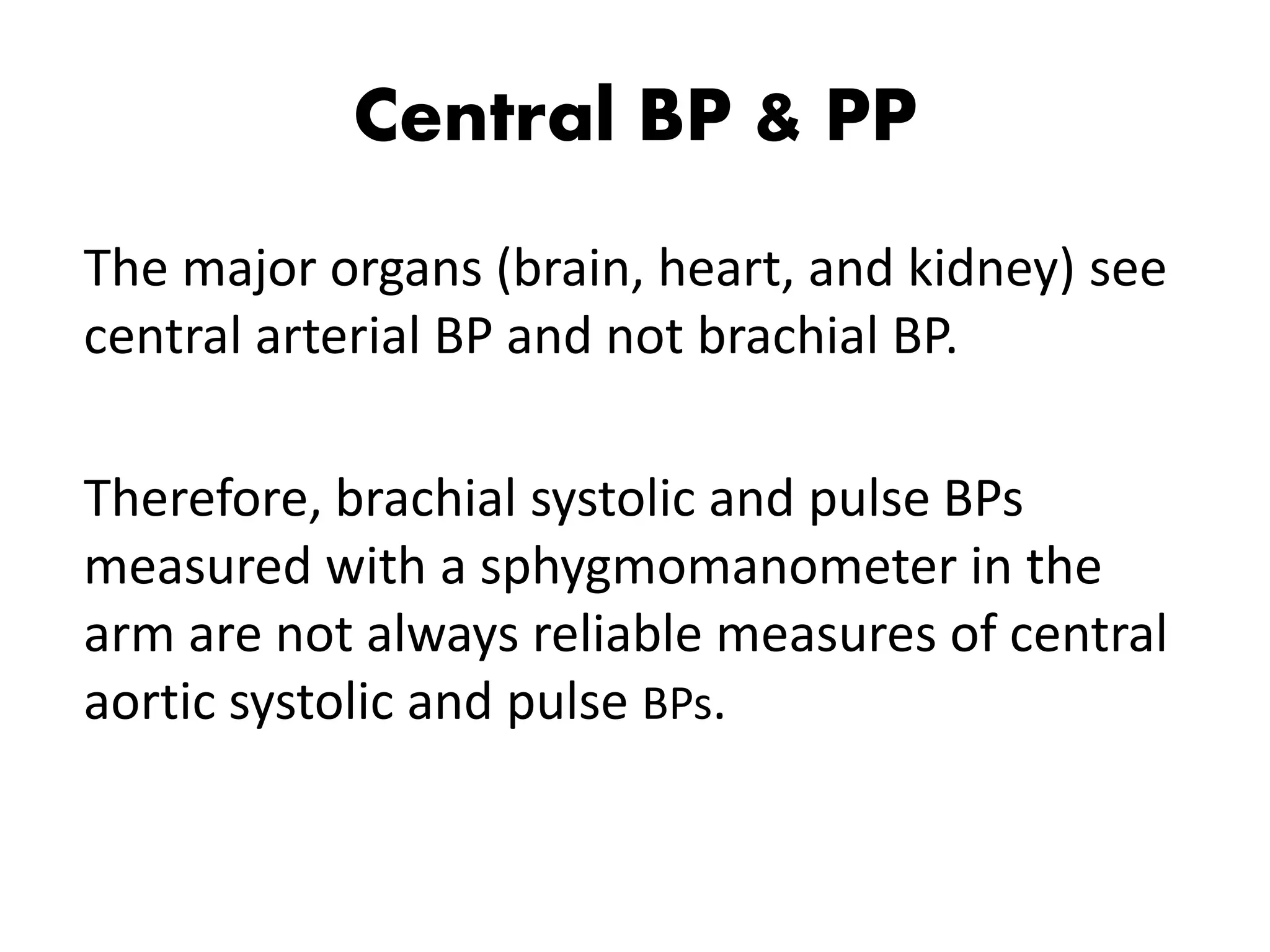 Central aortic pressure in management hypertension 2 | PPTX