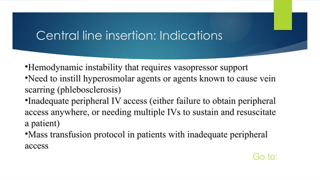 central and arterial line in medicine .pptx | First Aid | Injuries