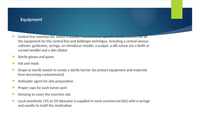 central and arterial line in medicine .pptx | First Aid | Injuries
