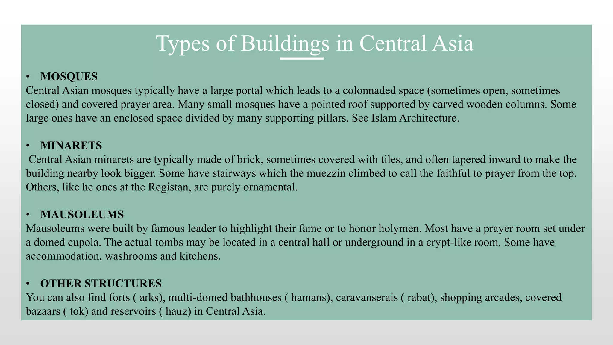 Central asian architecture/Timurid architecture | PPTX