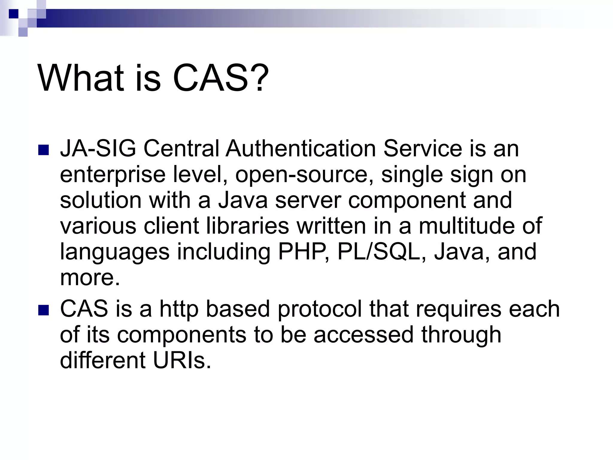 Central Authentication Service (CAS).ppt