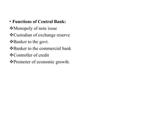 Central bank | PPTX
