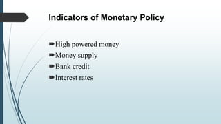 Monetary policy of RBl | PPT