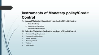 Monetary policy of RBl | PPSX