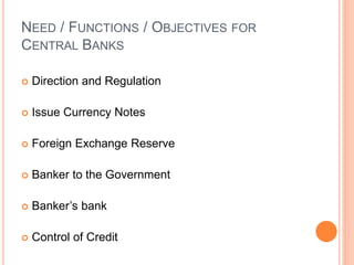 Central banking | PPTX