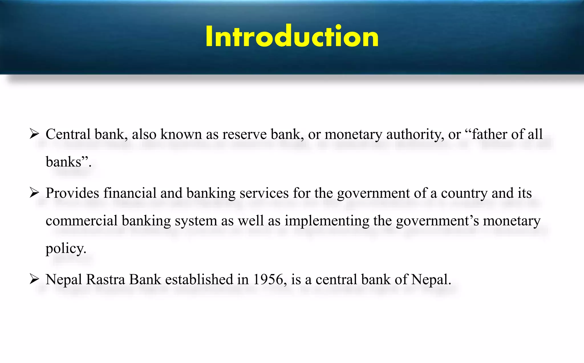 Central banking | PPTX
