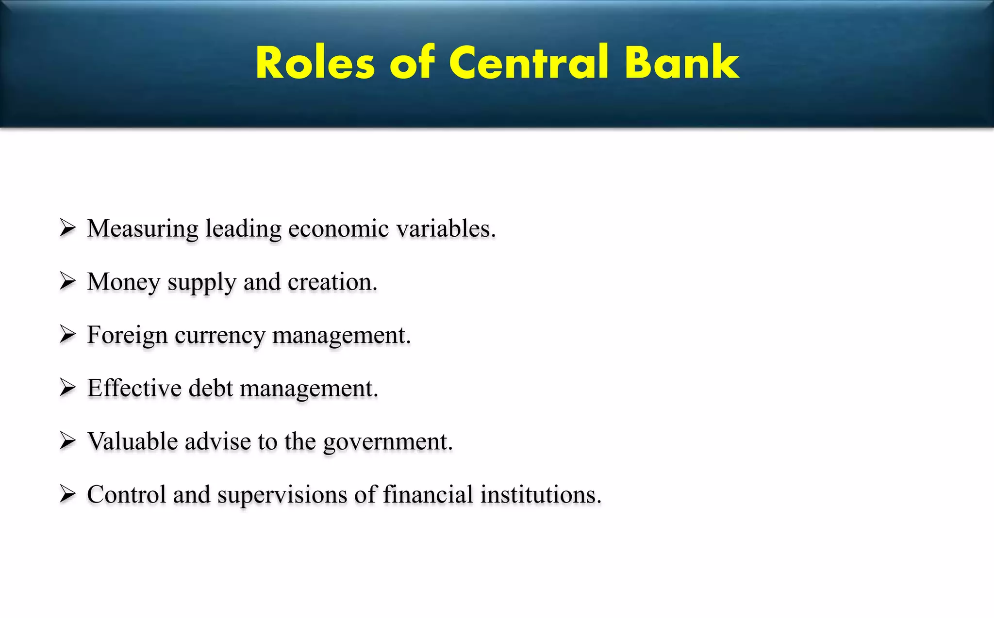 Central banking | PPTX