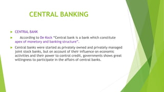 Central banking (Economics topic) | PPT