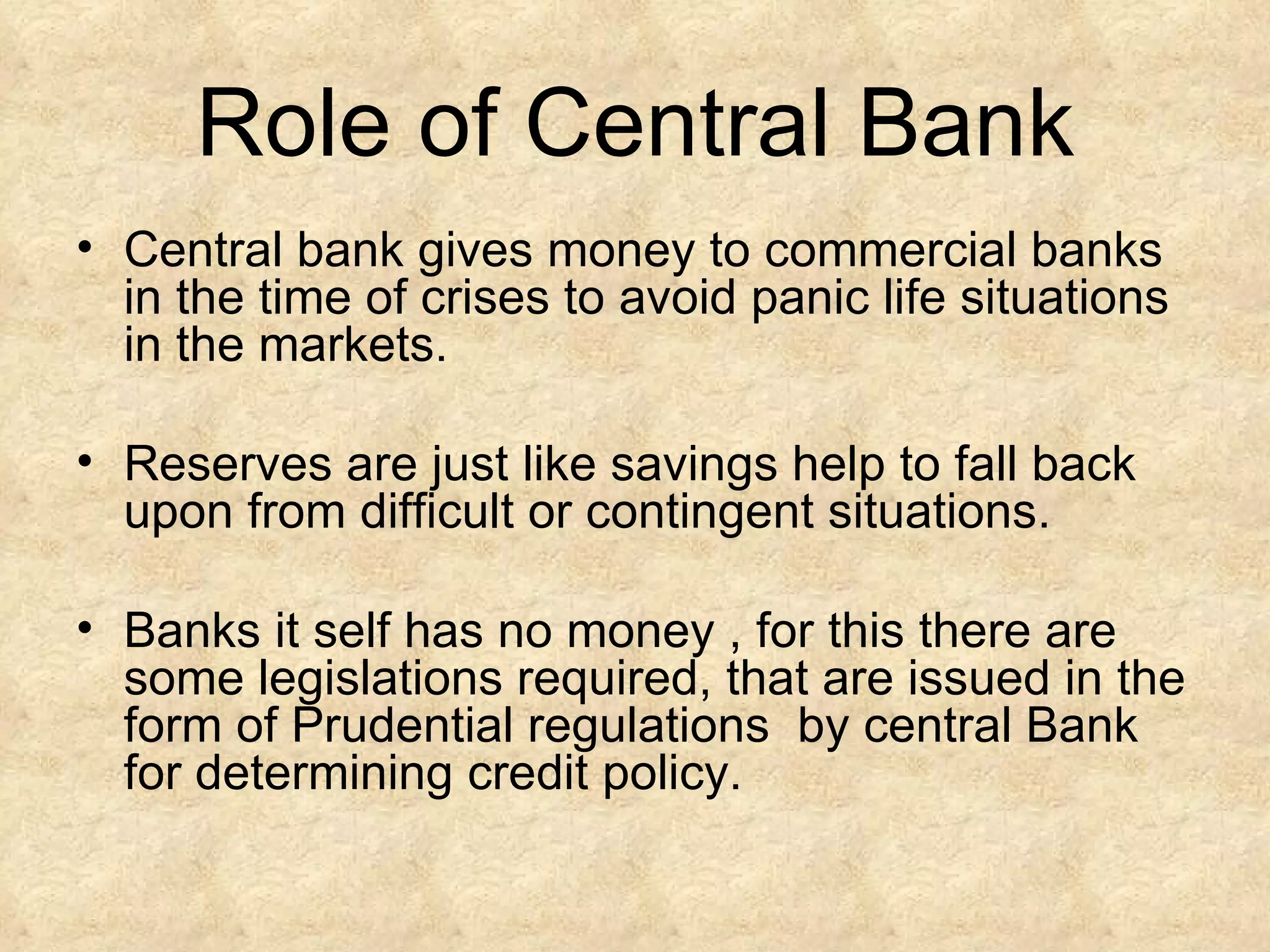 Central banking & the monetary policy | PPT