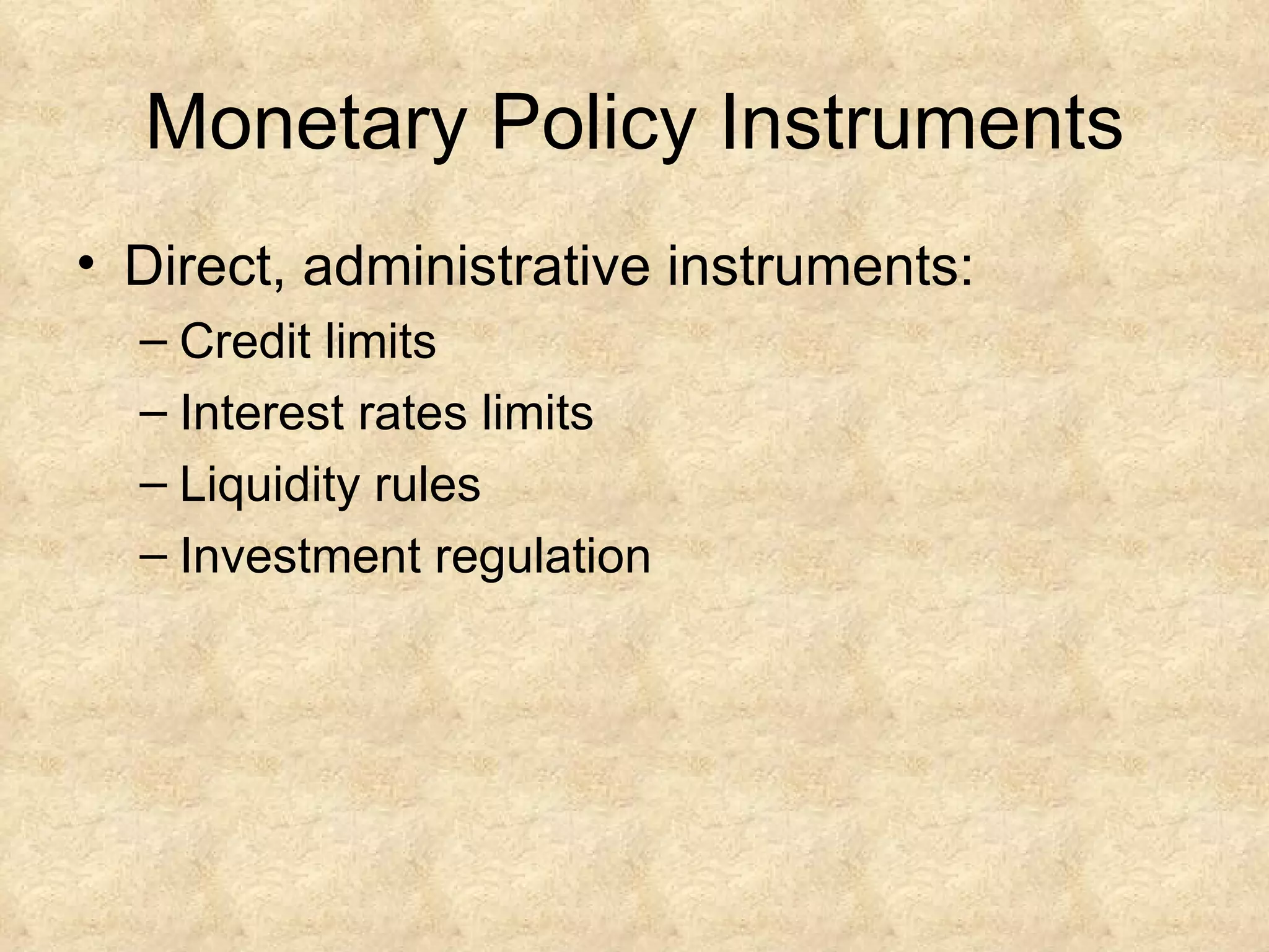 Central banking & the monetary policy | PPT