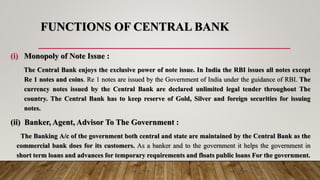 Central bank of India - RBI | PPTX