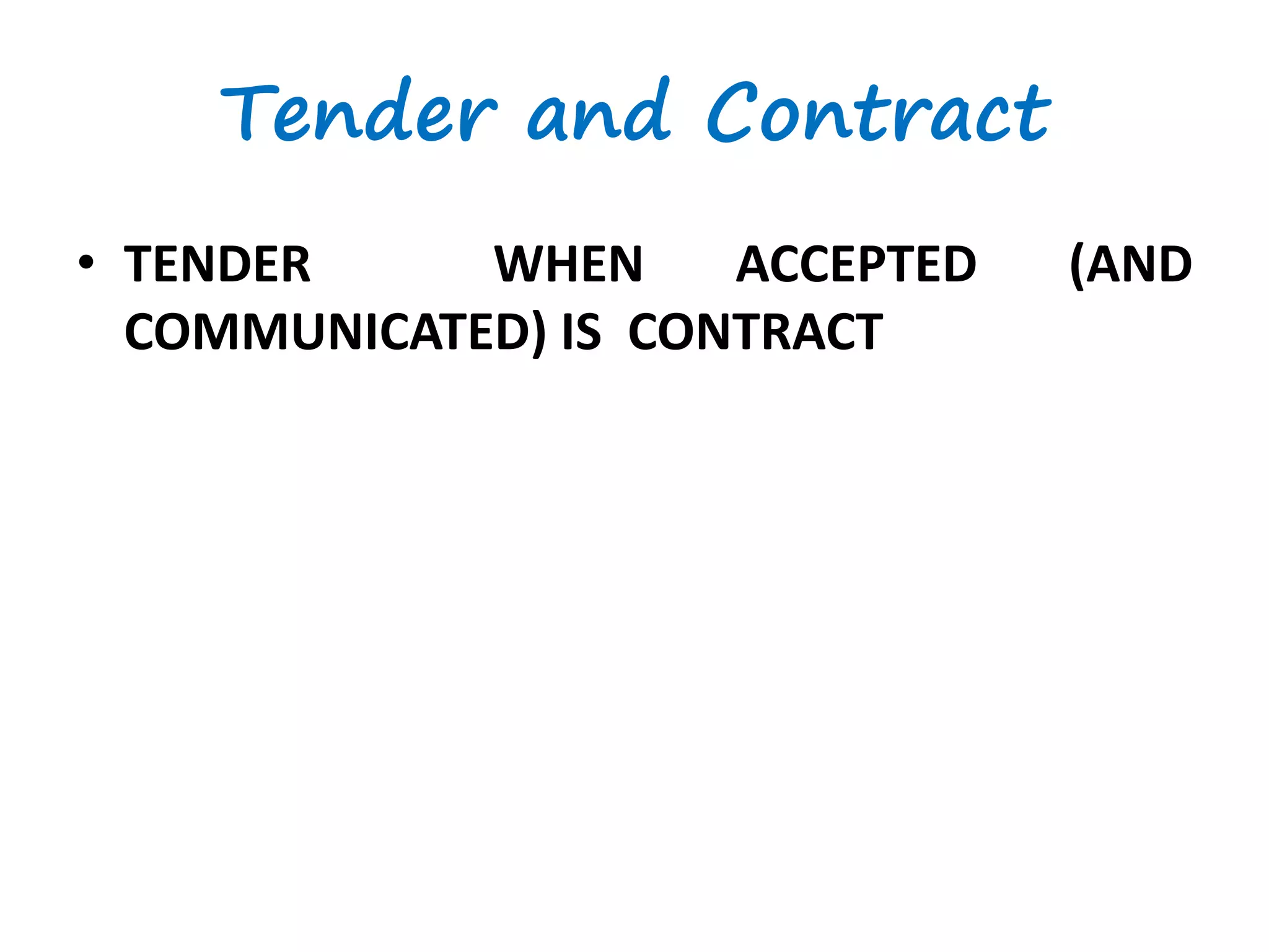 Tendering, Contract and Execution | PPTX