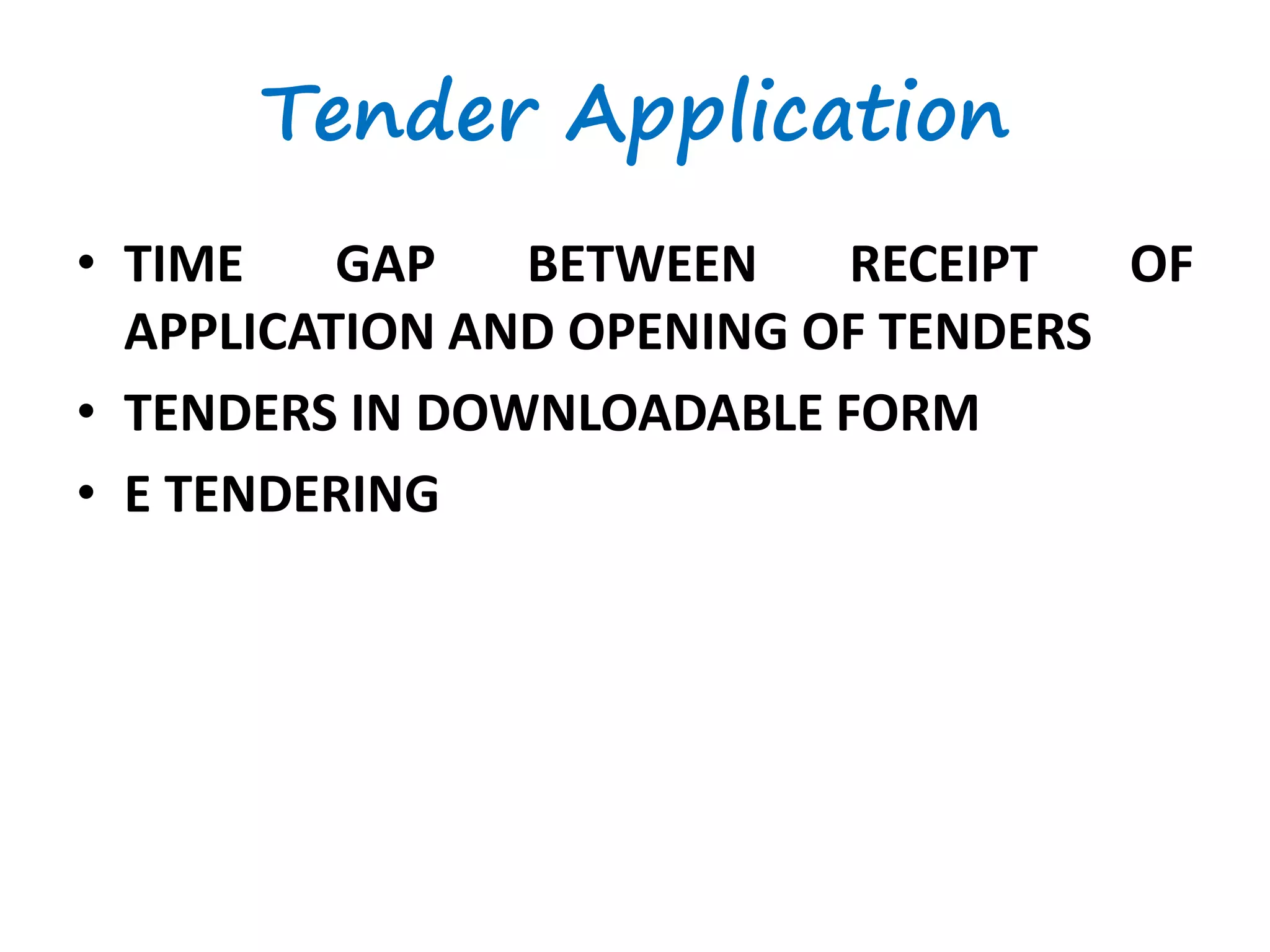 Tendering, Contract and Execution | PPTX