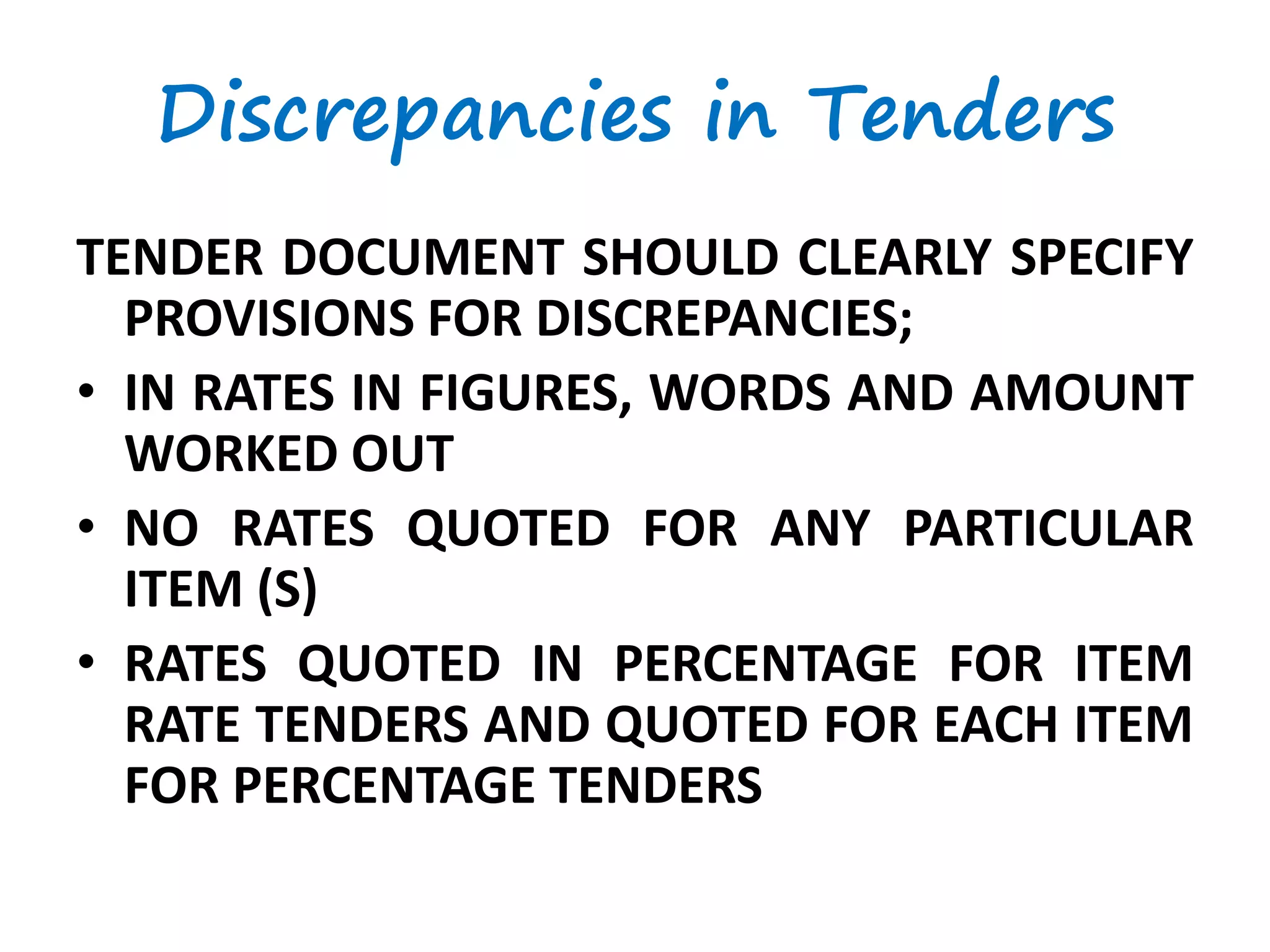 Tendering, Contract and Execution | PPTX