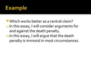 Central claims | PPT