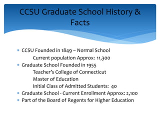 Central connecticut state university graduate studies pdf | PPT