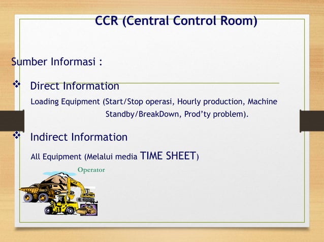 CCR mempunyai kepanjangan dari Central Control Room, Central Control ...