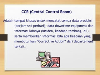 PEKERJAAN MCR ATAU CCR ENGGINEER TAMBANG | PPTX