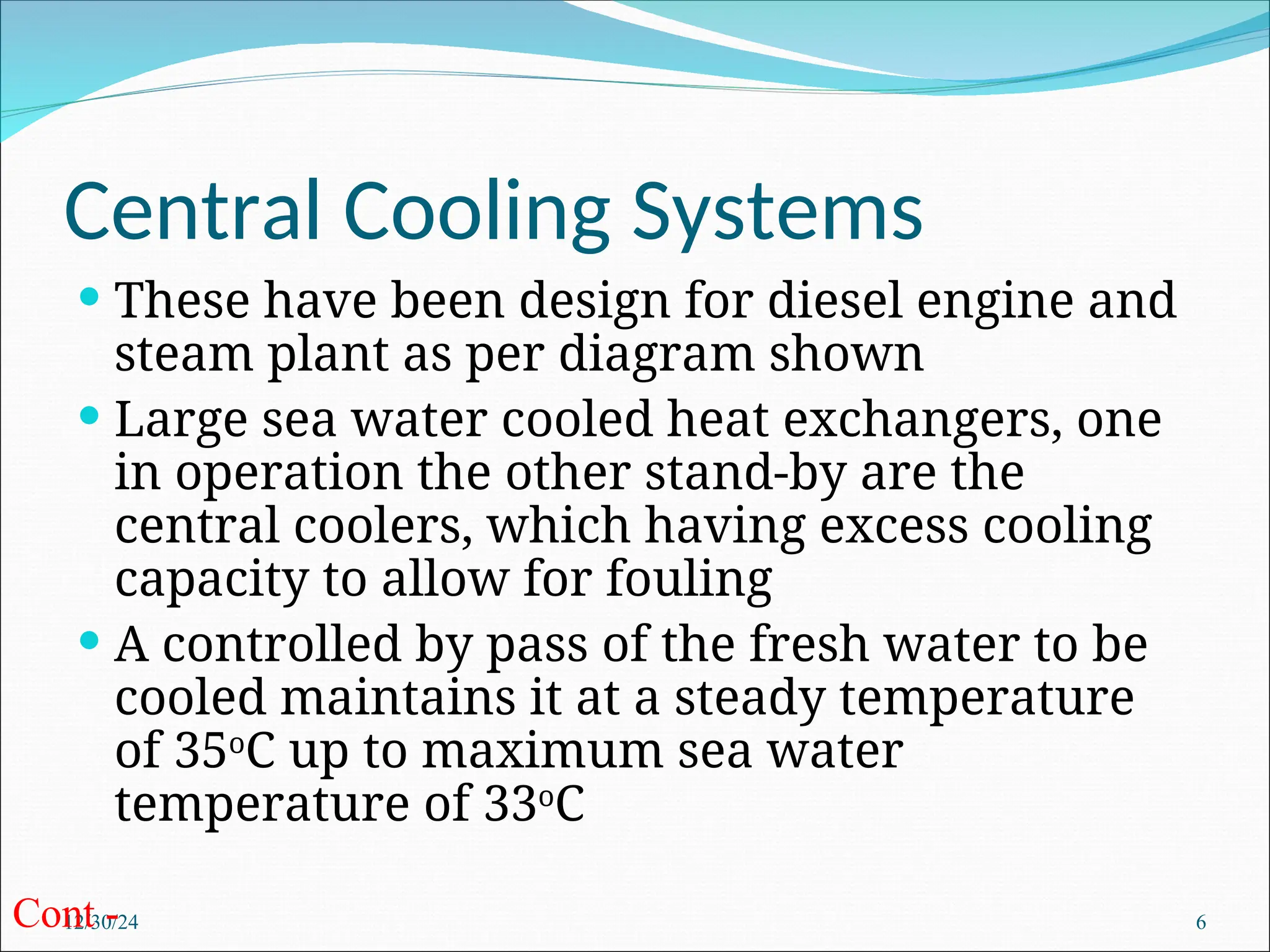 CENTRAL COOLING of ship engines and repaires | PPT