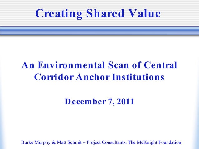 Central corridor anchor env scan | PPT