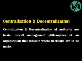 Principle Of Centralisation And Decentralisation In Management