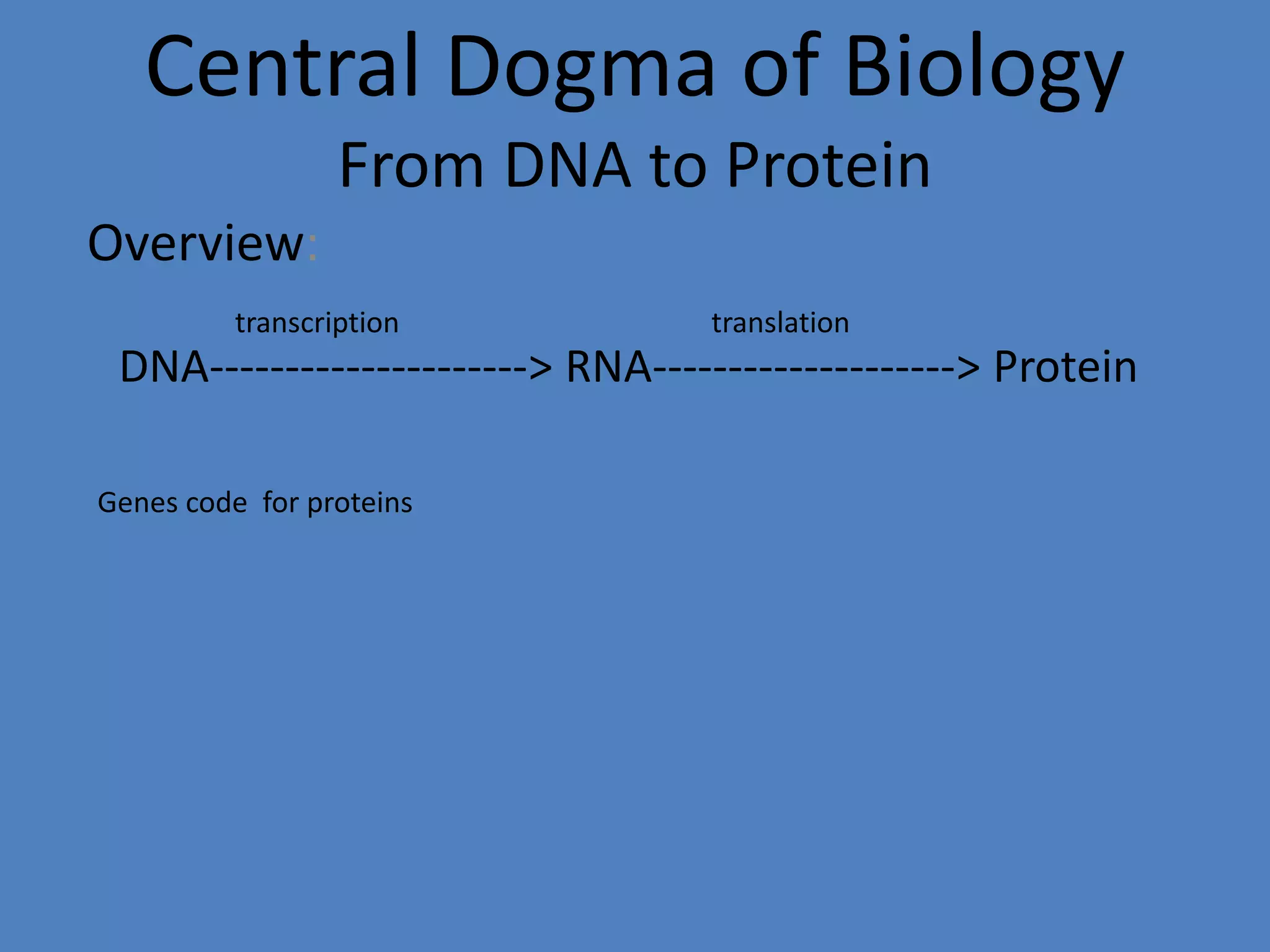 Central dogma of biology | PPTX