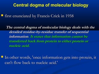 Central dogma of life | PPT