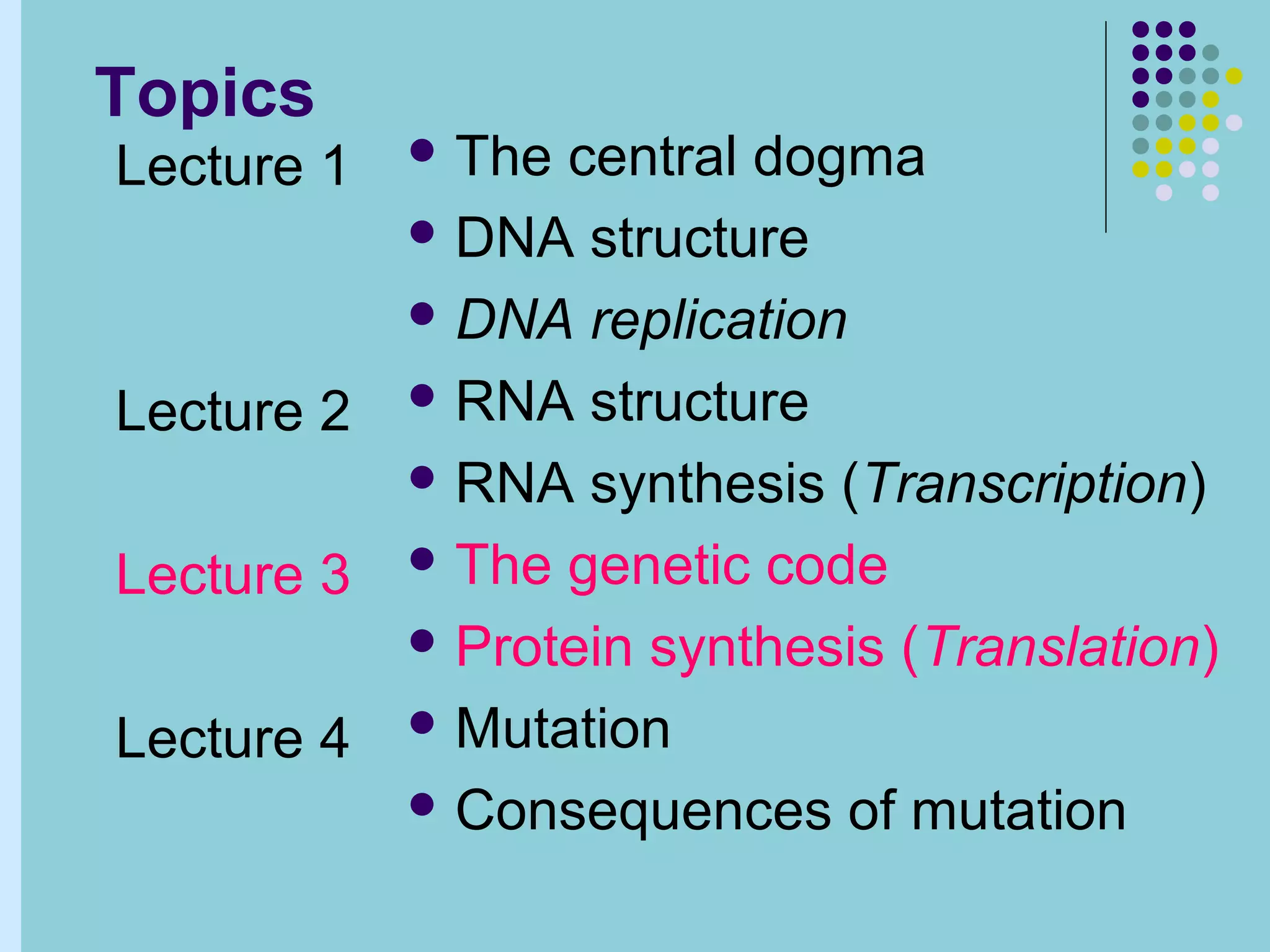 Central dogma of molecular biology | PPT