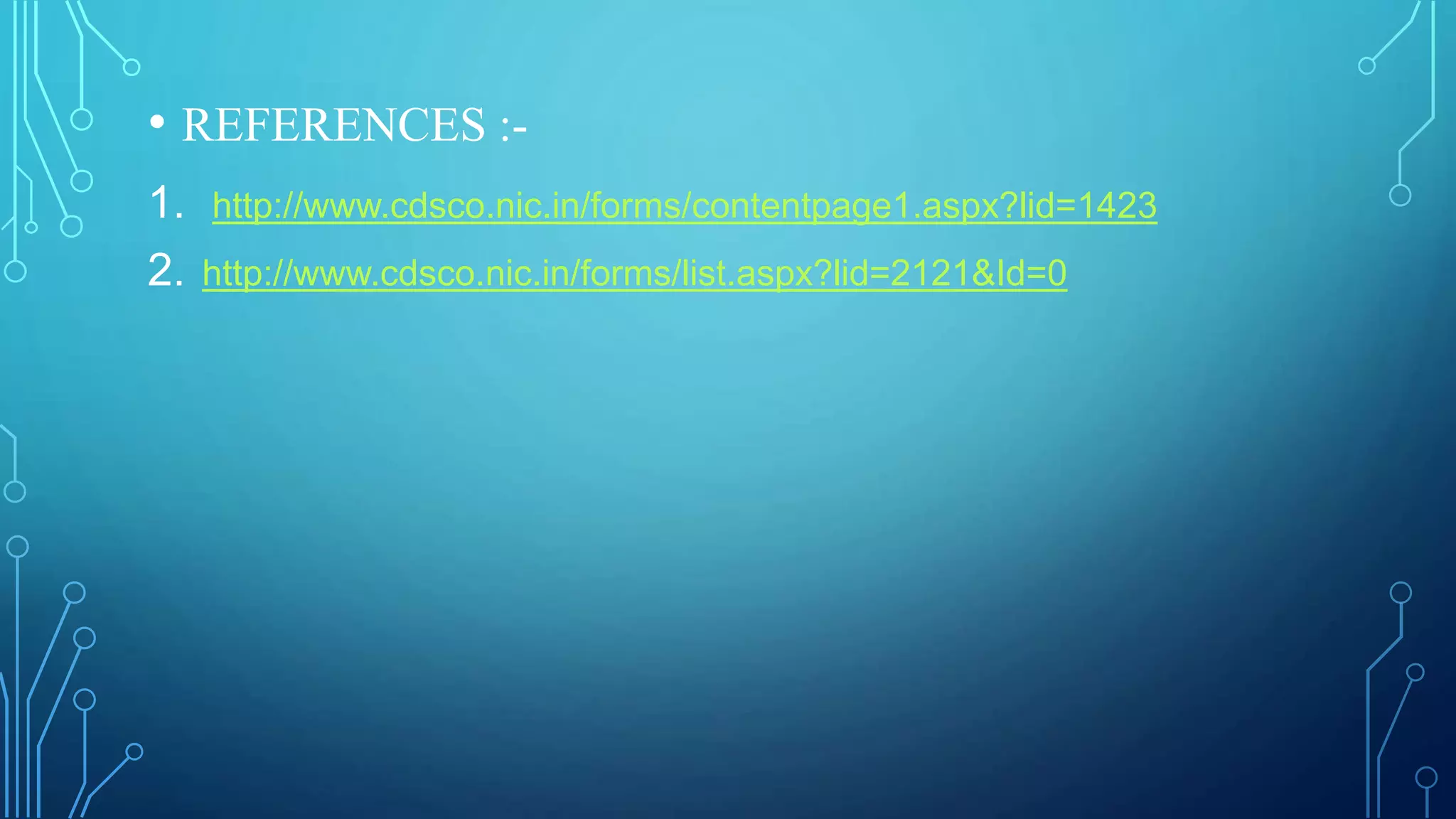 Central Drugs Standard Control Organization (CDSCO) | PPTX