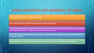 Central Drugs Standard Control Organization (CDSCO) | PPTX
