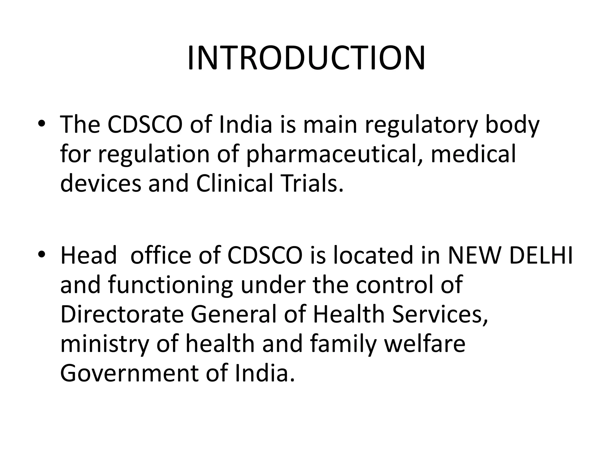 Central drug standard control organisation | PPTX