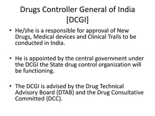 Central drug standard control organisation | PPTX