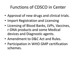Central drug standard control organisation | PPTX