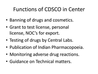 Central drug standard control organisation | PPTX