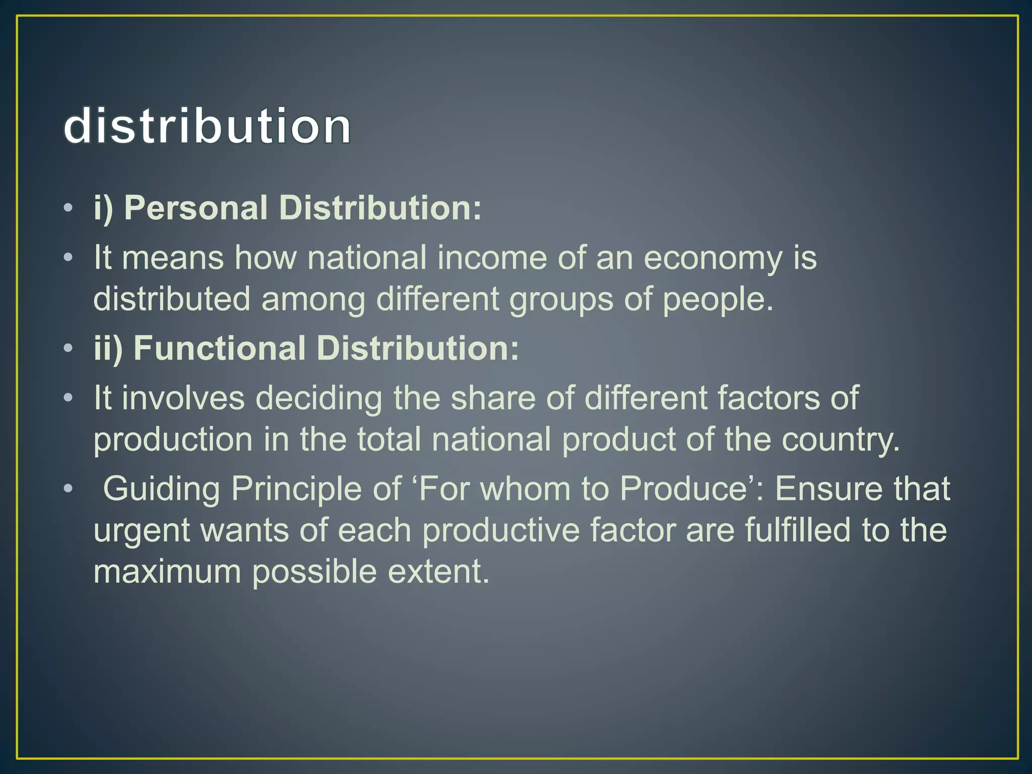 Central economic problem | PPTX