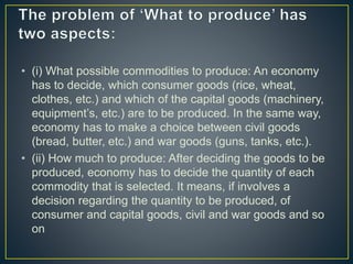 Central economic problem | PPTX