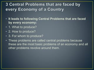 Central economic problem | PPT