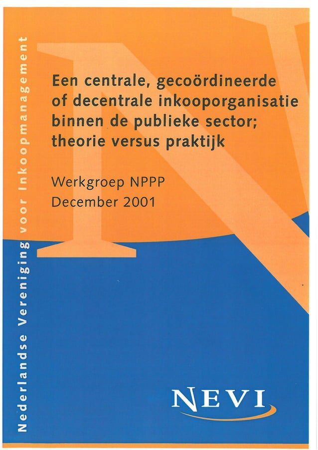 Centrale, gecoordineerde of decentrale inkoopfunctie 2002 | PDF