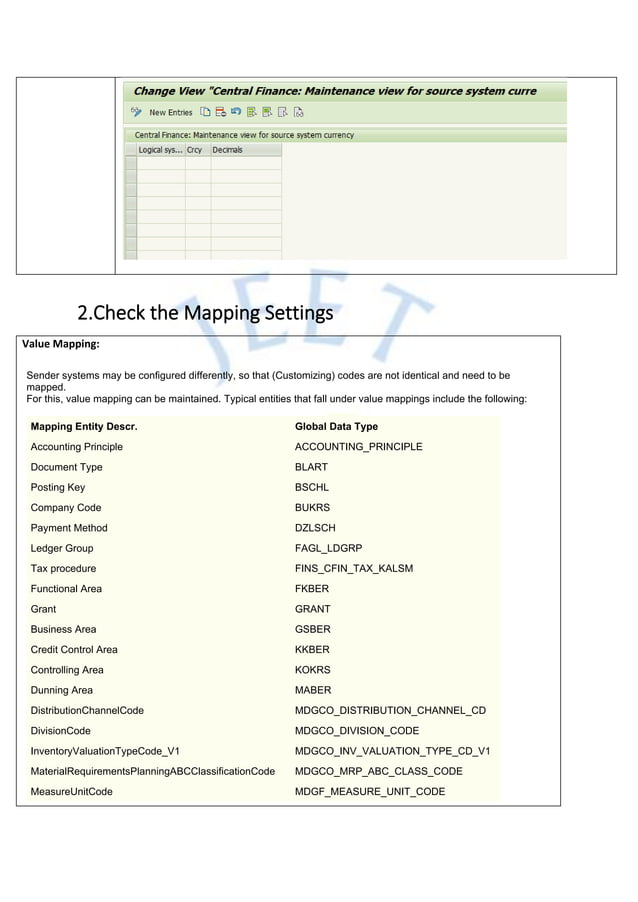 Central Finance Configuration.pdf | Computing | Technology & Computing