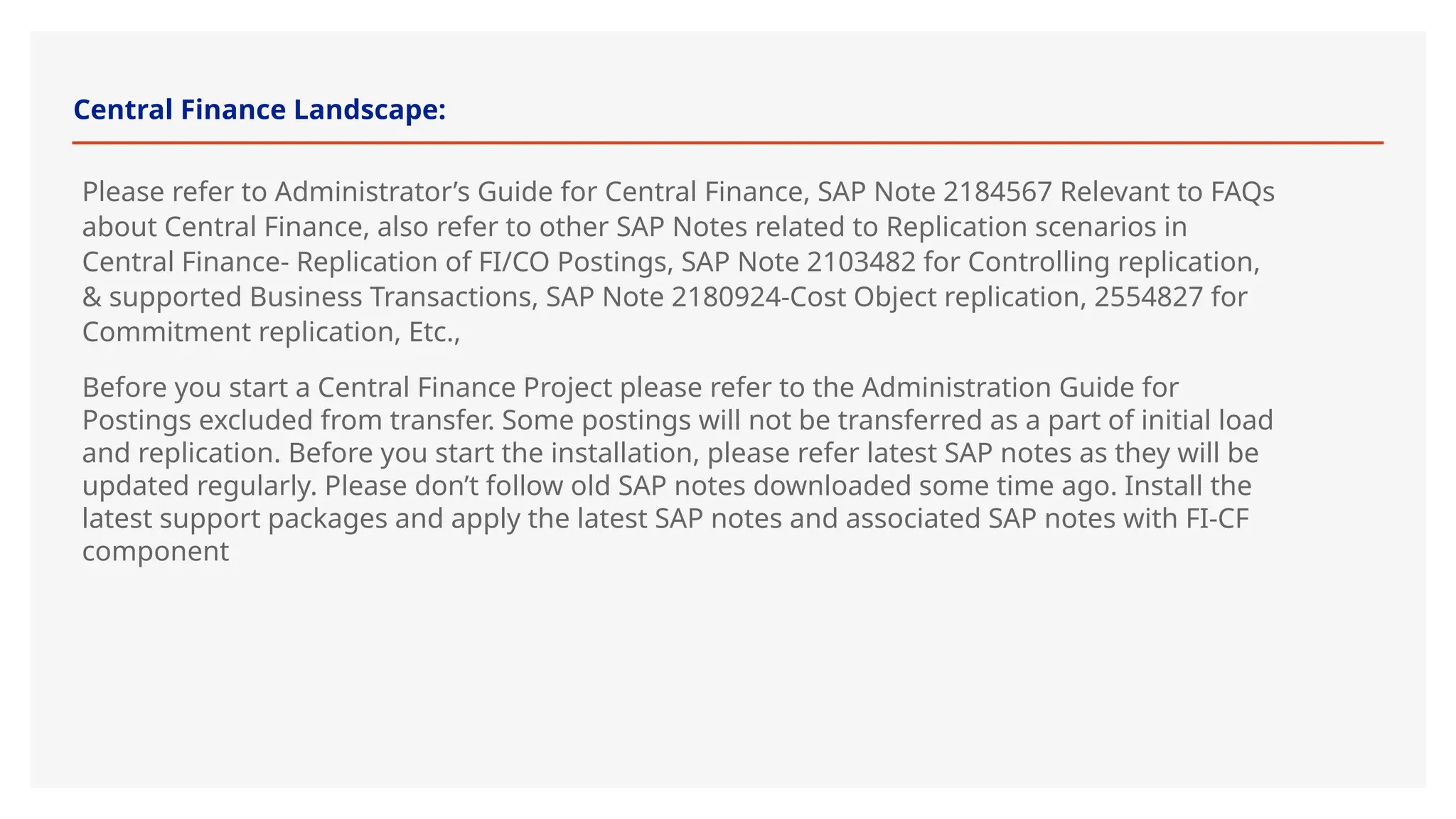 Central Finance Tips and Notes for education. | PPTX