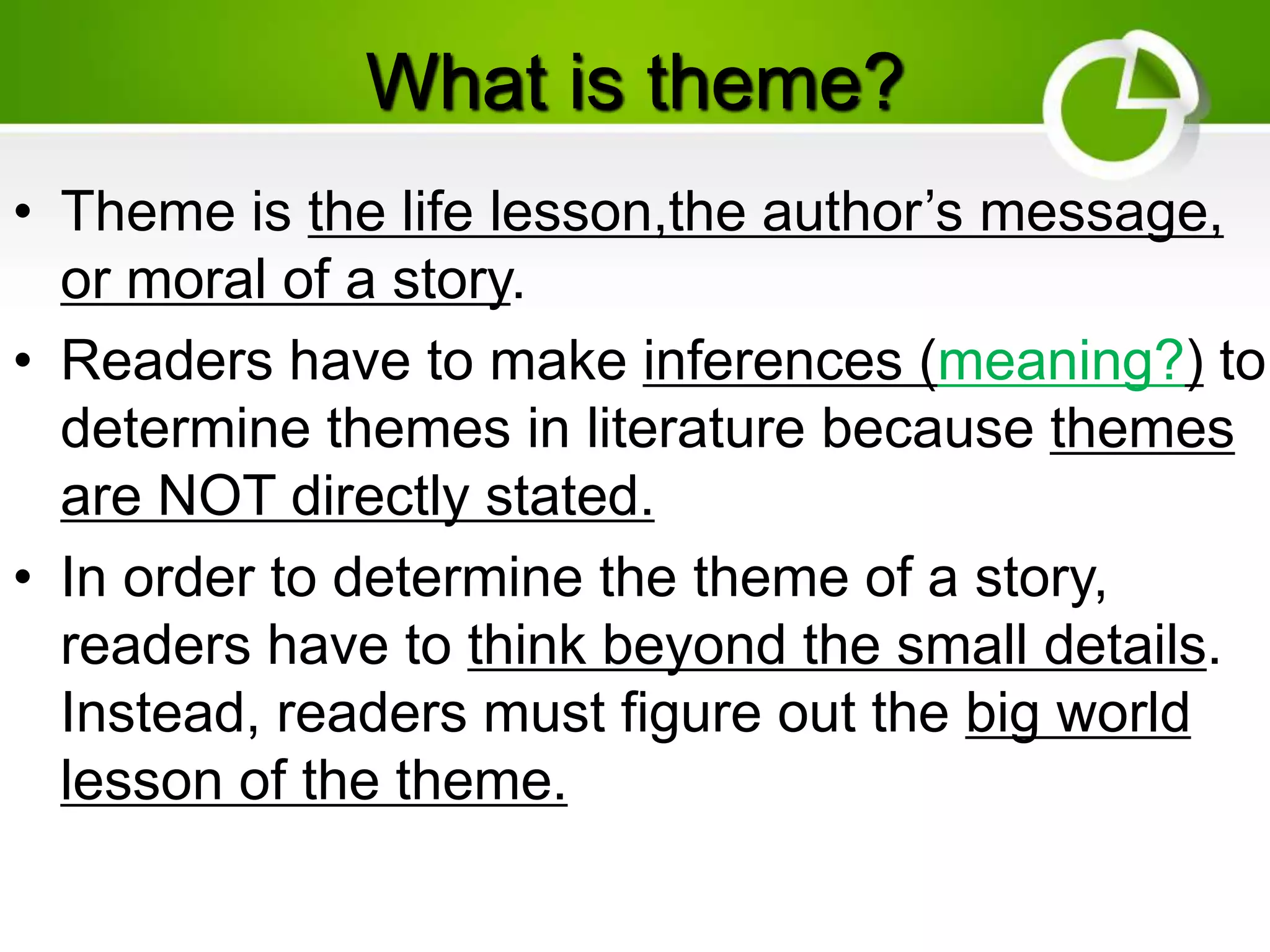 Central Idea vs Theme | PPT