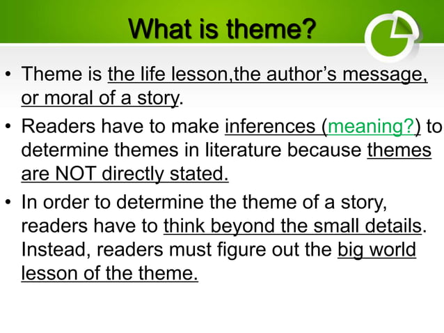 Central Idea vs Theme | PPT