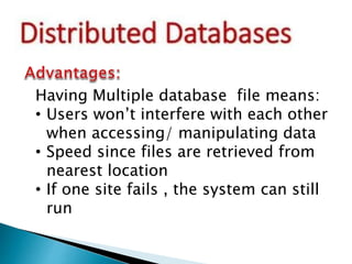 Centralised and distributed database | PPTX