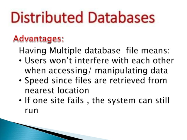 Centralised And Distributed Database Pptx Databases Computer Software And Applications