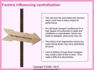 Centralization and-decentralization | PPTX